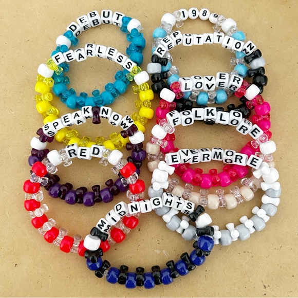 Taylor Swift | Jewelry | Taylor Swift Friendship Bracelets Album Titles ...